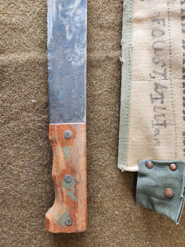 Named WW2 WWII? Post War? Machete With Modified Cover from Spare Barrel ...