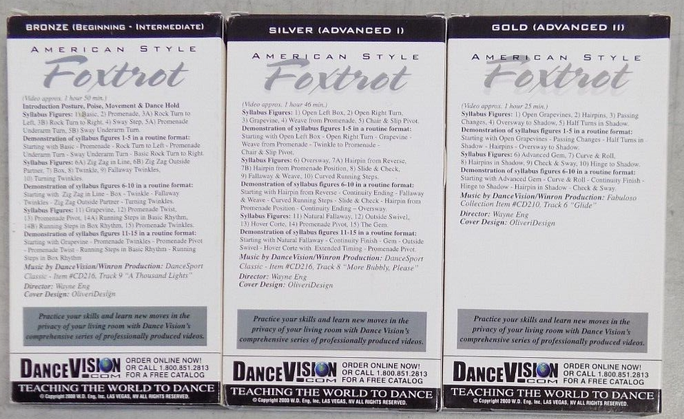 Dance Vision: Foxtrot American Style Syllabus - Gold/Silver/Bronze - 3 ...