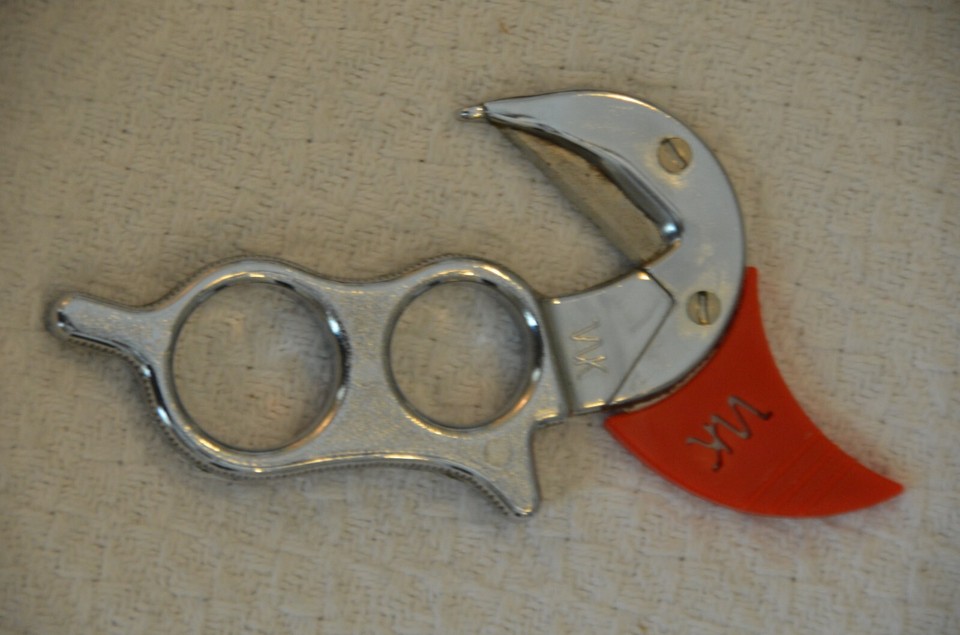 WYOMING KNIFE HUNTERS SKINNING TOOL MADE IN U.S.A. W/LEATHER SHEATH ...