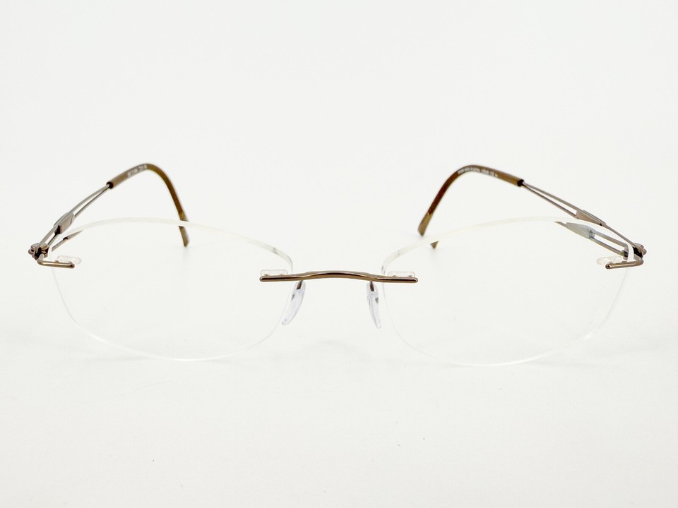 Silhouette 5521 Eyeglasses FRAMES 6040 Brown ..[]19-140 Rimless Titanium K523 | eBay