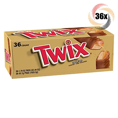 Full Box 36x Packs Twix Original Creamy Milk Chocolate Flavored Candy ...