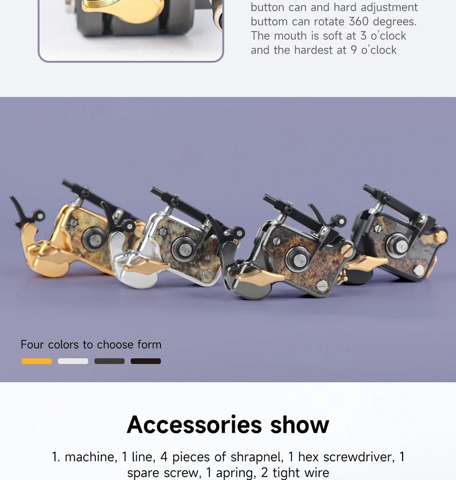 NEW DK V7 Rotary Tattoo Machine Japanese Coreless Motor Upgraded RCA ...