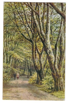 A R Quinton postcard 2947. Clovelly, Hobby Drive, 2 ppl. pristine | eBay UK