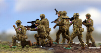 1/72 TANK 1:72 WW2 UK Defense Element 7PCS soldiers toy War COD diorama ...