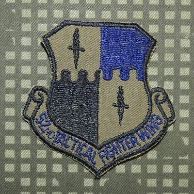 Original USAF 52nd Tactical Fighter Wing Subdued Embroidered Patch | eBay