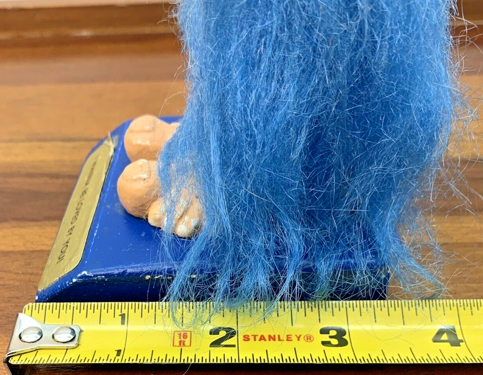 Vintage 1970s Blue Troll Figurine Cowboy US Calvary Statue Loved By You ...