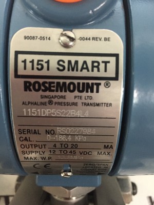 Rosemount 1151DP—Differential Pressure Transmitter 1151DP5S22B4L4 NEW ...