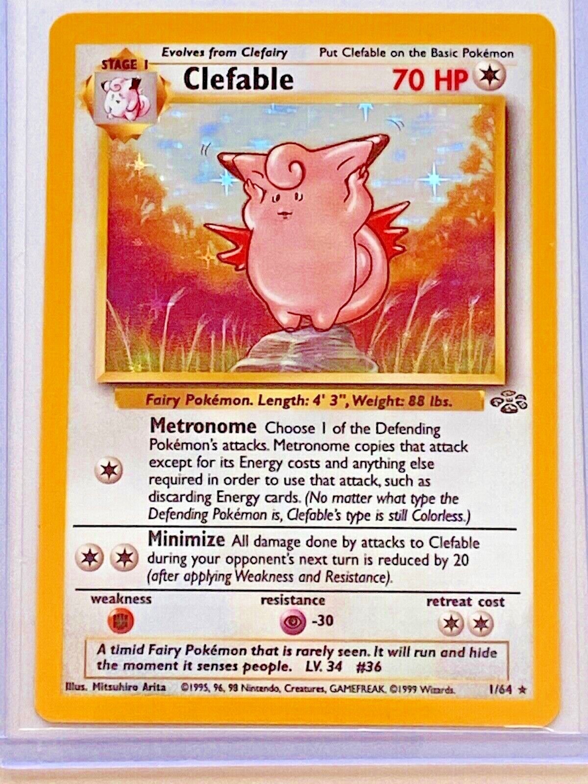 POKEMON CLEFABLE 1/64 HOLOGRAM CARD **MINT** | eBay