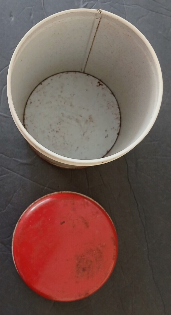 Vintage red Apple Decoware Canister 5" tall Collectible Tin Kitchenware ...