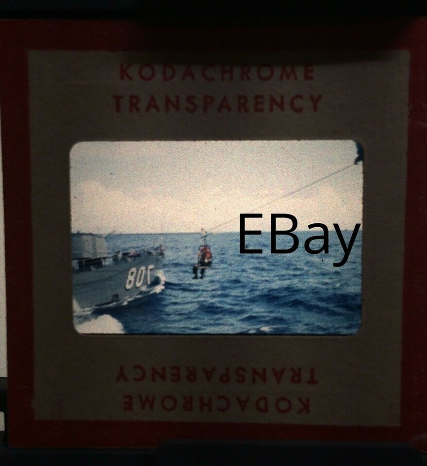 Red Border Slide Navy High-Line Personnel Transfer USS 708 Parle? 1959 ...