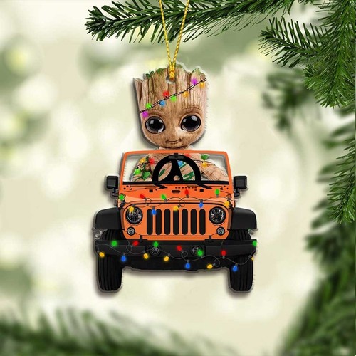Personalized Groot Christmas Ornament Groot Racing Car Ornament Holiday ...