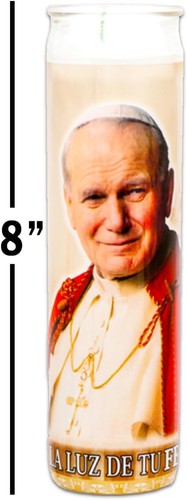 3 Pack Saint John Paul II Religious Candles - 8" Pope White | eBay