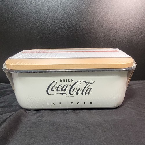 Coca Cola Enamel Bread Box With Wooden Lid (New /Sealed) | eBay