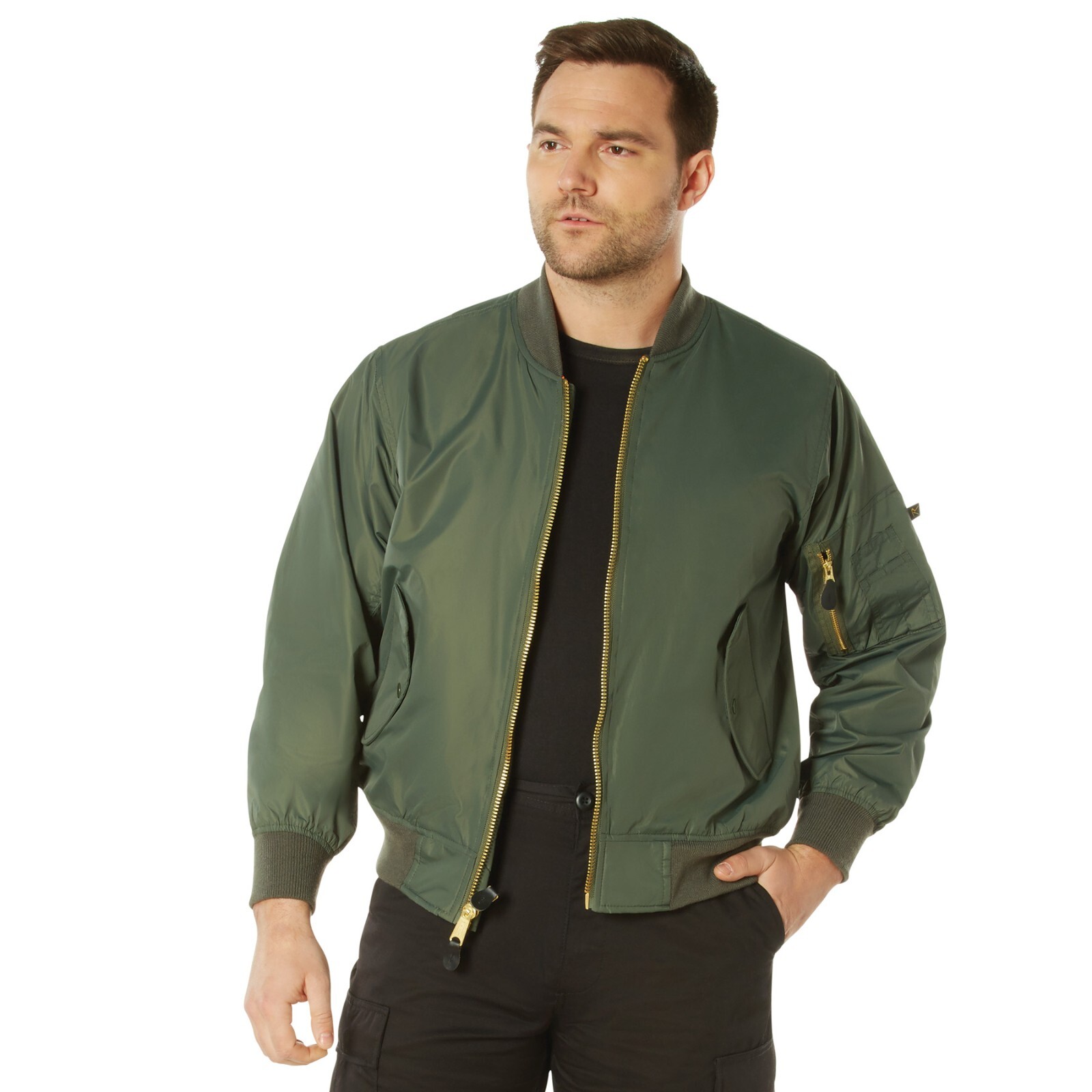 Mens Lightweight MA-1 Flight Jacket - Rothco Military Air Force Style ...