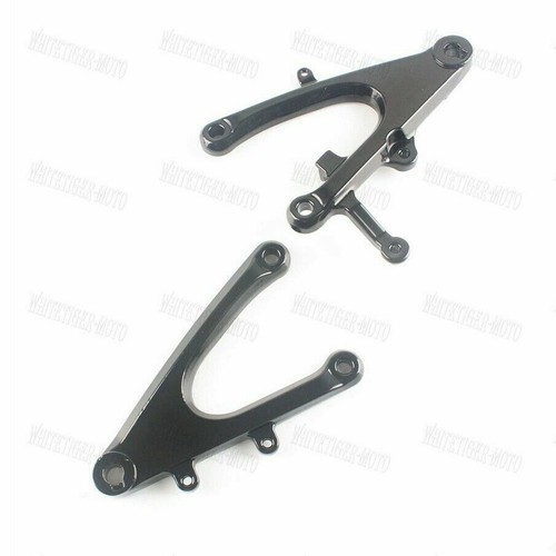 Black Front Passenger Foot Pegs Footrest Bracket FOR Yamaha YZF R1 2004 ...