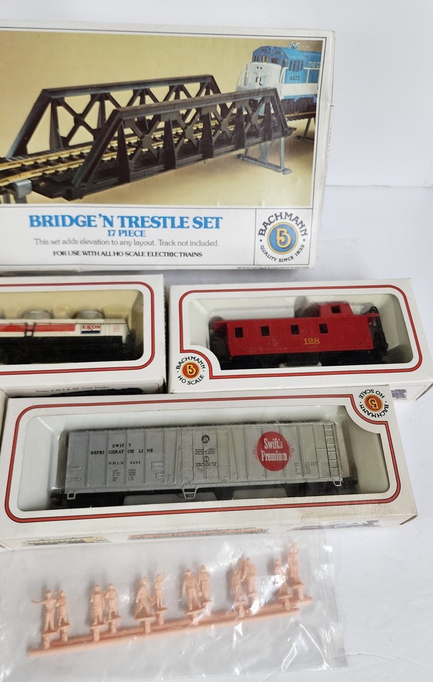 Vintage Lot of Bachmann HO Scale Trains, Tracks, Bridge'n Trestle ...