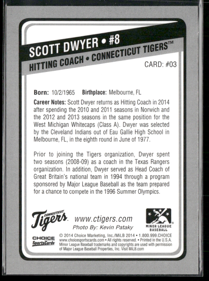 Scott Dwyer 2014 Connecticut Tigers Team Set | eBay