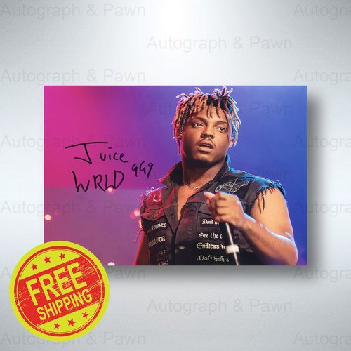 Juice WRLD 8x10 SIGNED AUTOGRAPH RARE PHOTO SIGNATURE REPRINT FREE SHIP ...