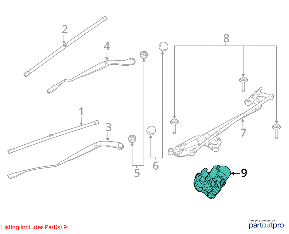 2021 FORD EXPLORER OEM Windshield Wiper Motor Part Number W000094746 | eBay