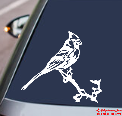 NORTHERN CARDINAL BIRD Vinyl Decal Sticker Car Rear Window Wall Bumper ...
