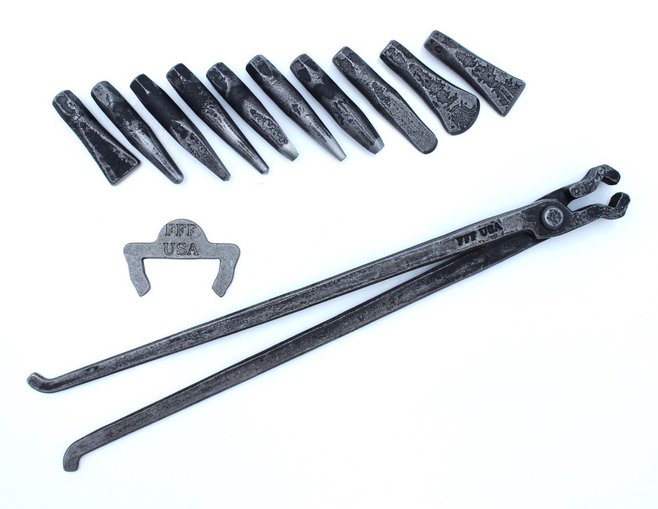 Fiery Furnace Blacksmith - 12PC Mini Punch & Tong Set - MADE IN THE USA ...