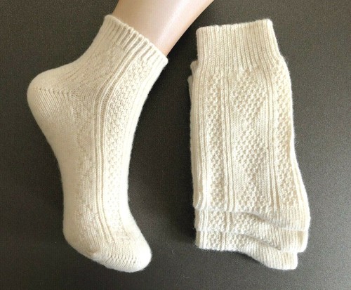 100% Natural Pure Lambswool Knitted Ladies Dye Free Socks Wool Warm ...