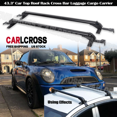 For Mini Cooper S R52 R53 43" Car Top Roof Rack Cross Bar Cargo Carrier ...