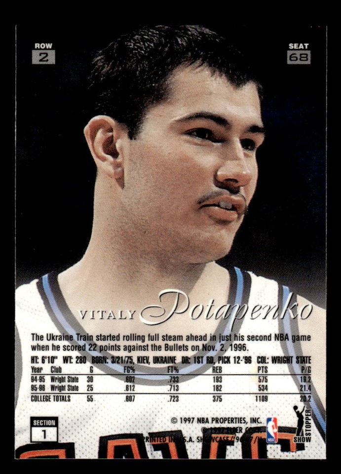 1996-97 Flair Showcase #68 Vitaly Potapenko | eBay