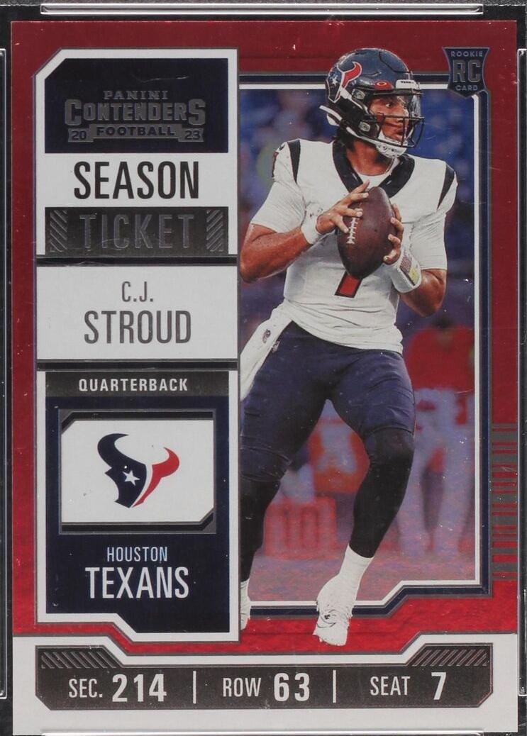 2023 Panini Contenders - C.J. Stroud #40 Red Zone Ticket (RC) for sale ...