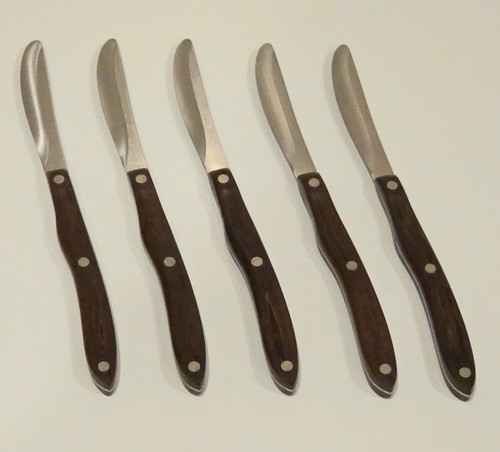 Vintage Cutco Lot of 5 #59 Table Steak Knives Knife Set Wooden Handle | eBay