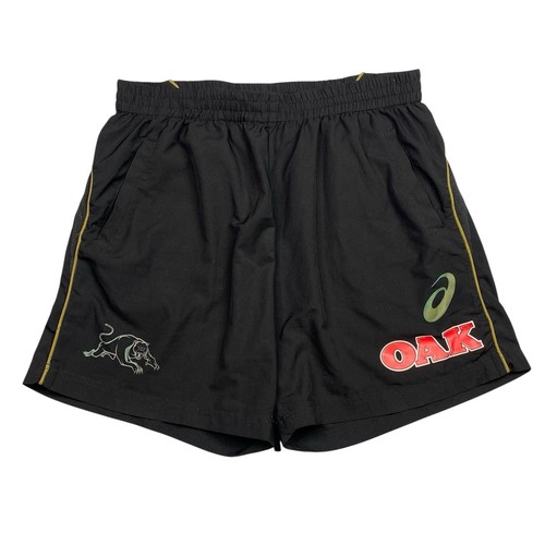 Mens NRL Penrith Panthers Players Asics Training Running Gym Shorts ...