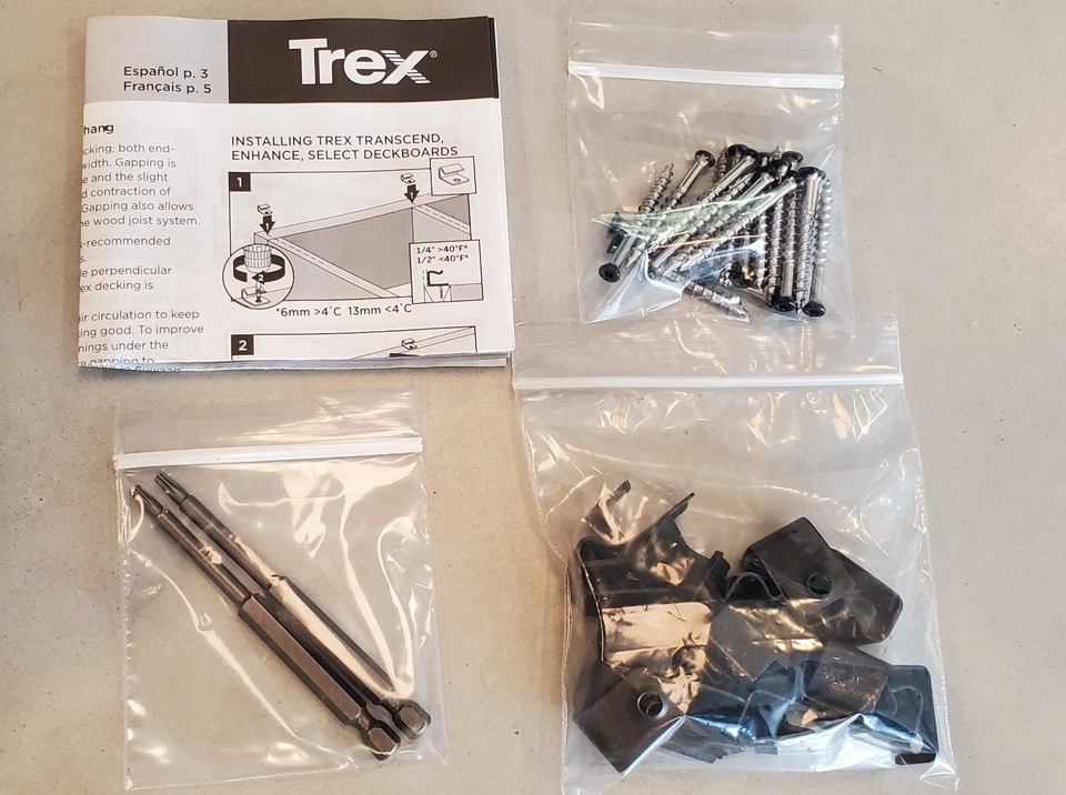 Trex Hideaway Universal Hidden Deck Fasteners. Bulk Lot of 520 Clips ...