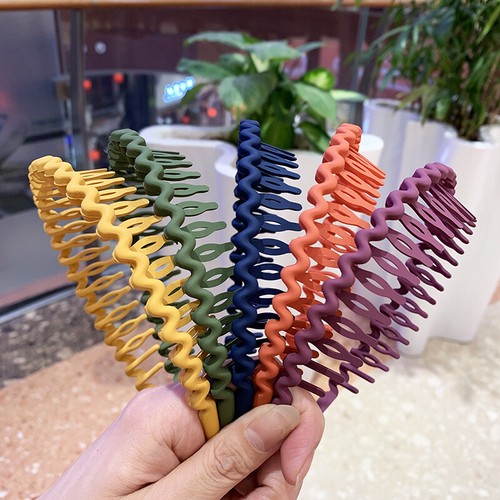 Women Non-Slip Resin Hair Comb Hairband Headband Hair Hoop With Teeth ...