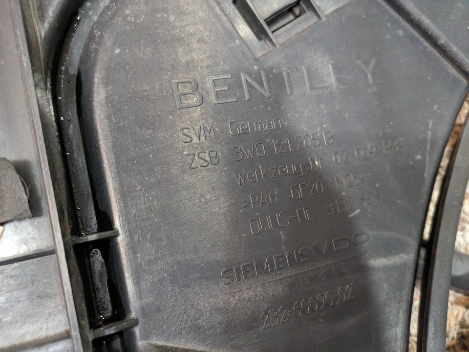 oem 3W0121205E Bentley Continental Gt Flying Spur Electric Radiator Fan ...