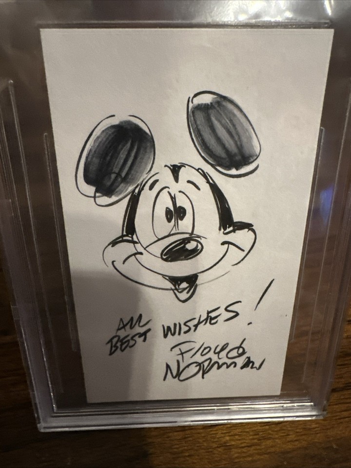 Floyd Norman Disney animator Mickey Mouse signed autographed sketch ...