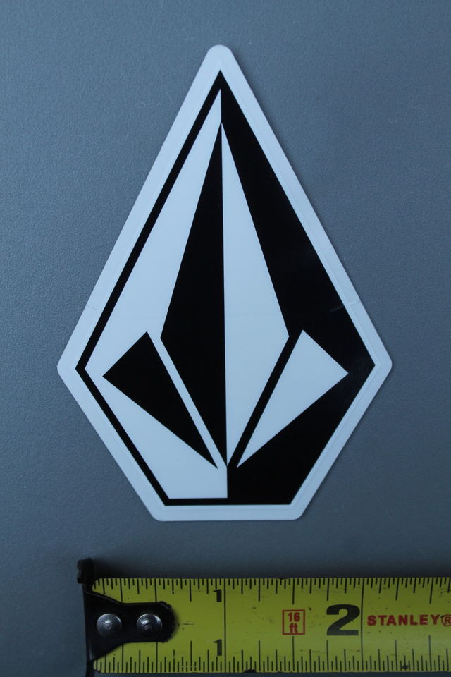 VOLCOM Stone Black White Crystal Original Logo VC3 Surfing ...