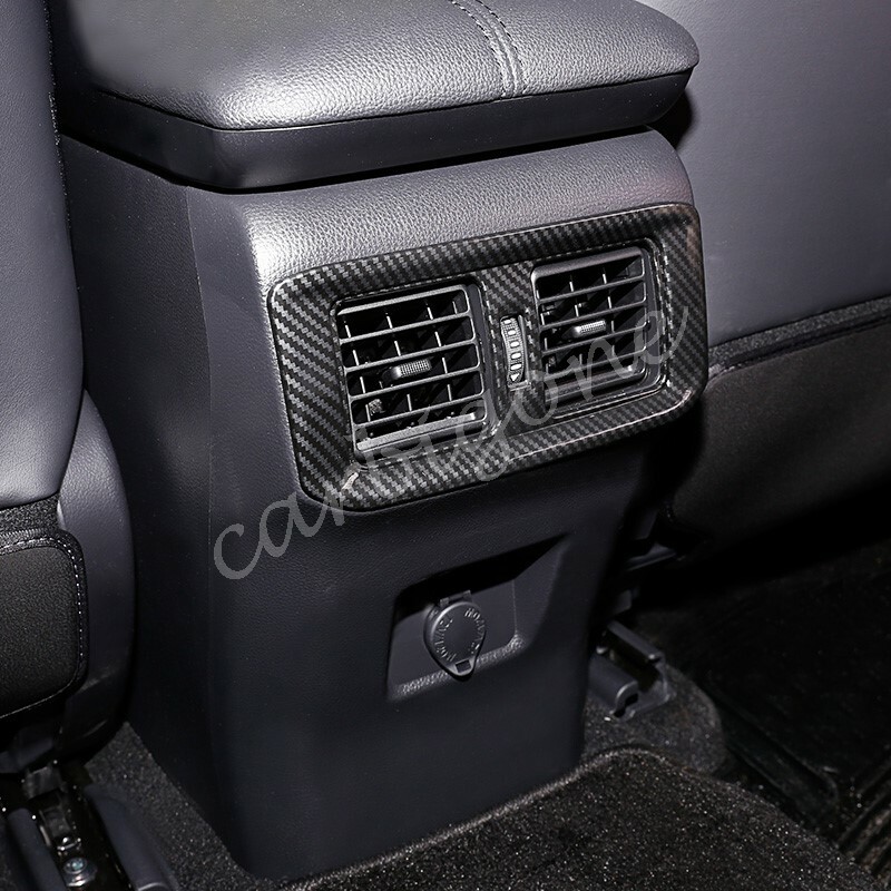 Carbon Fiber Armrest Box AC Air Outlet Vent Cover Trim For Toyota RAV4 ...