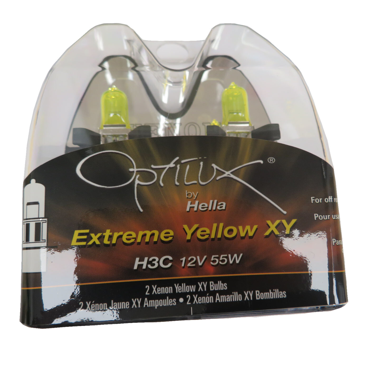 Hella H71071342 Optilux Extreme Yellow Light Bulbs H3C 12V 55W Pack of ...
