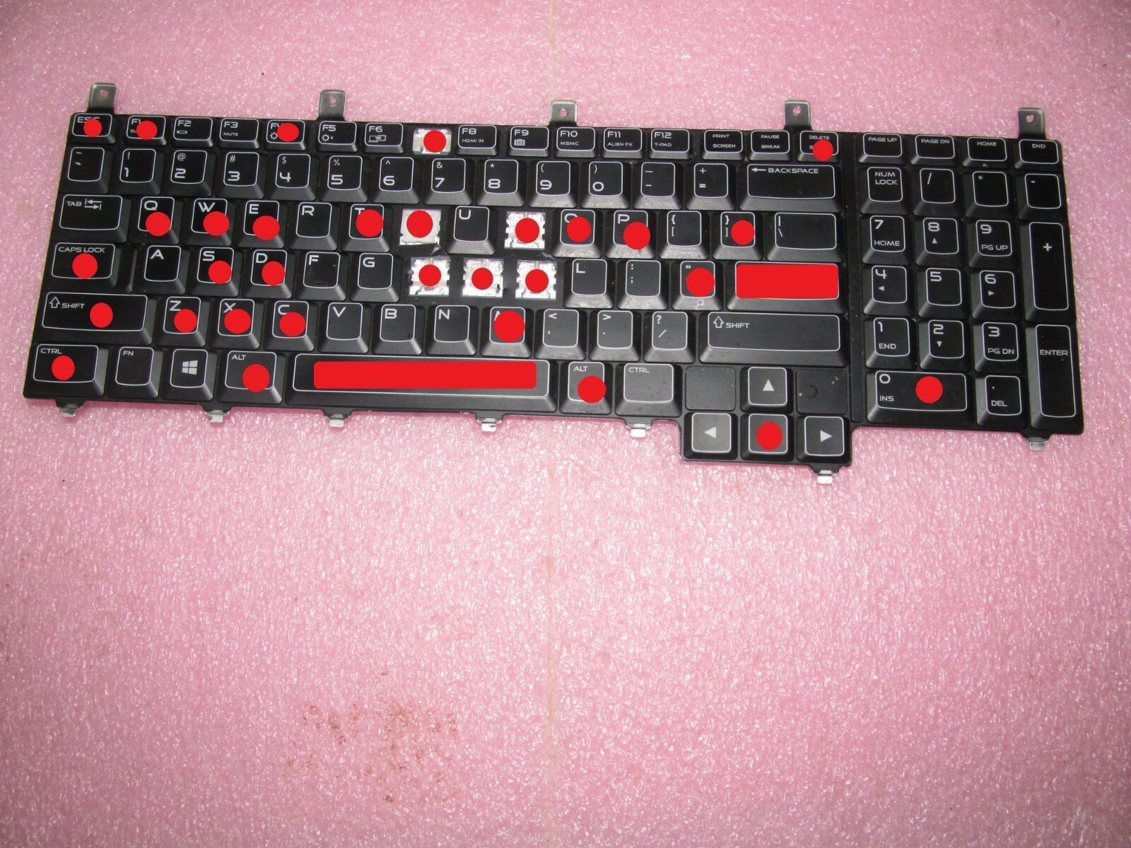One Key from Dell Alienware M17x R4 Keyboard PK130MK1B00 NSK-D8G01 ...