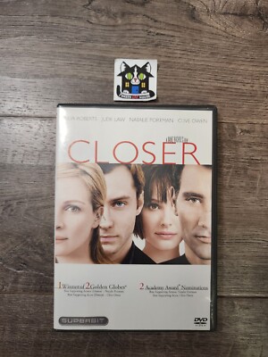 Closer DVD Julia Roberts Jude Law Natalie Portman Clive Owen Romance ...