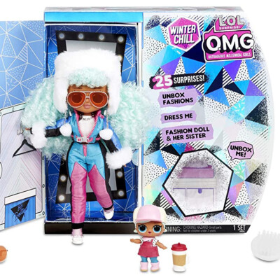 LOL Surprise OMG Winter Chill Icy Gurl Fashion Doll & Brrr B.B. New In ...