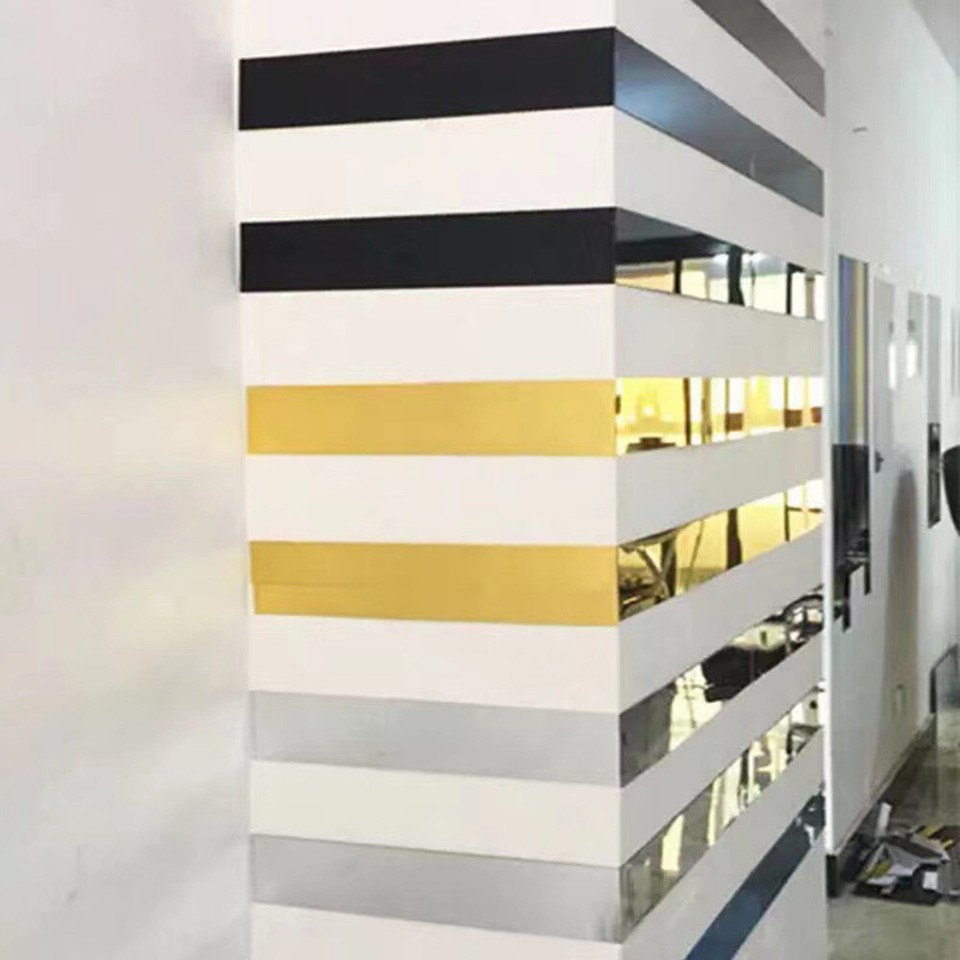 5 Pcs Long Strip Mirror Acrylic Wall Stickers Self-adhesive Tile ...