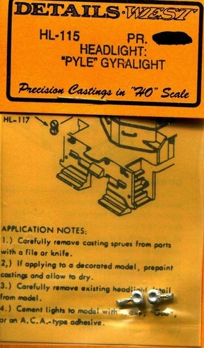 Details West 115 X HO Headlight Pyle Gyralight | eBay