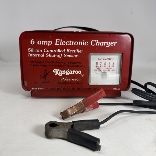 12V 6 Amp Battery Charger Kangaroo Electric Golf Trolley Cart Caddy Red ...