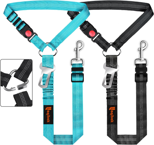 Removable Dog Seat Belt Harness for Car, 3 in 1 Pet Dog Car Seatbelt ...