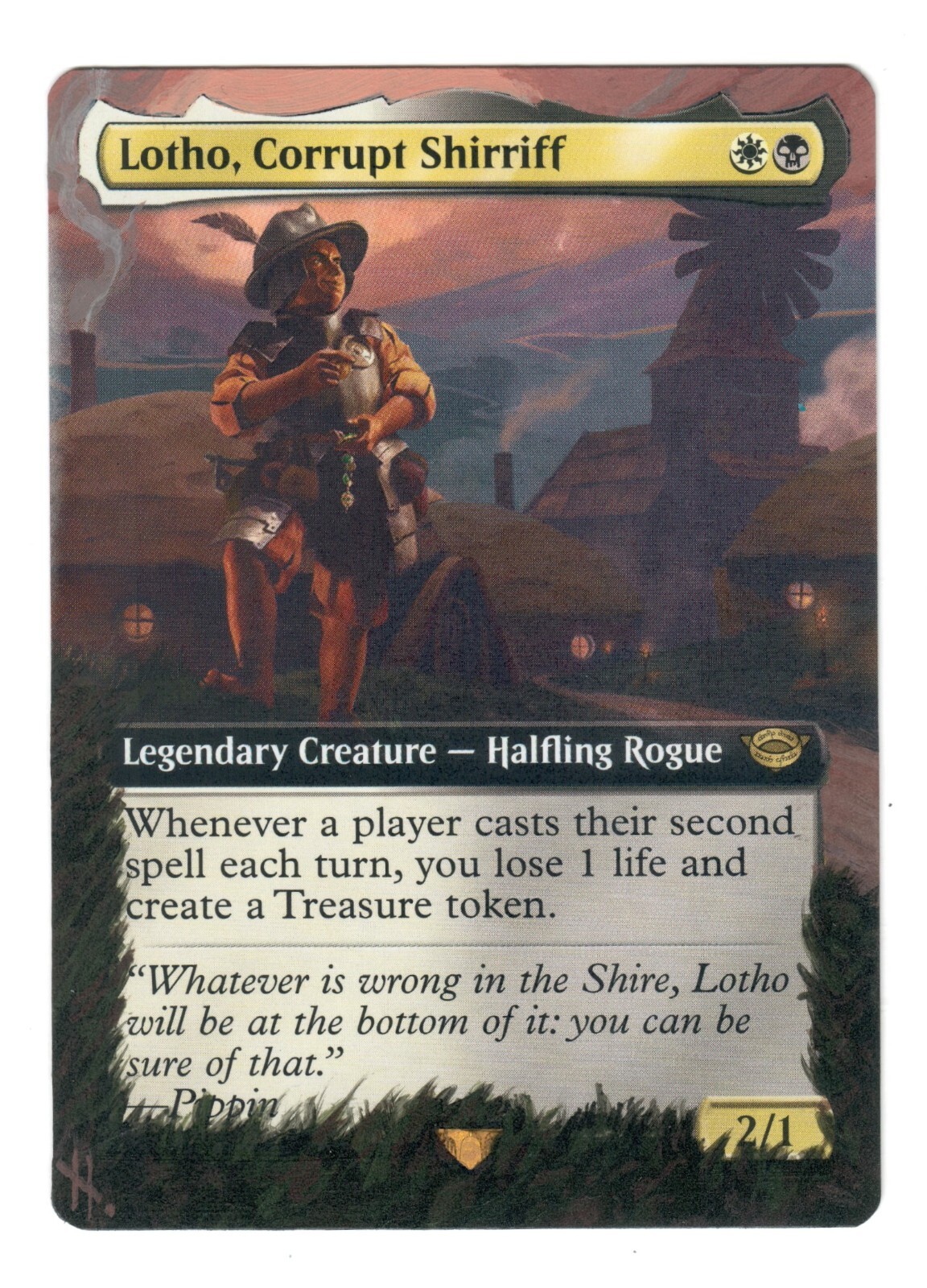 Lotho Corrupt Shirrif Altered Full Art MTG Magic CEDH Commander ...