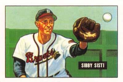 1986 Card Collectors Company '51 Bowman Reprints #170 Sibby Sisti p2s ...