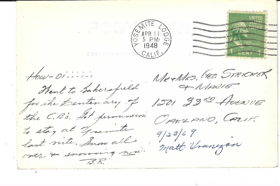 POSTCARD RPPC ROTARY SNOW PLOWING YOSEMITE NATIONAL PARK CALIFORNIA | eBay