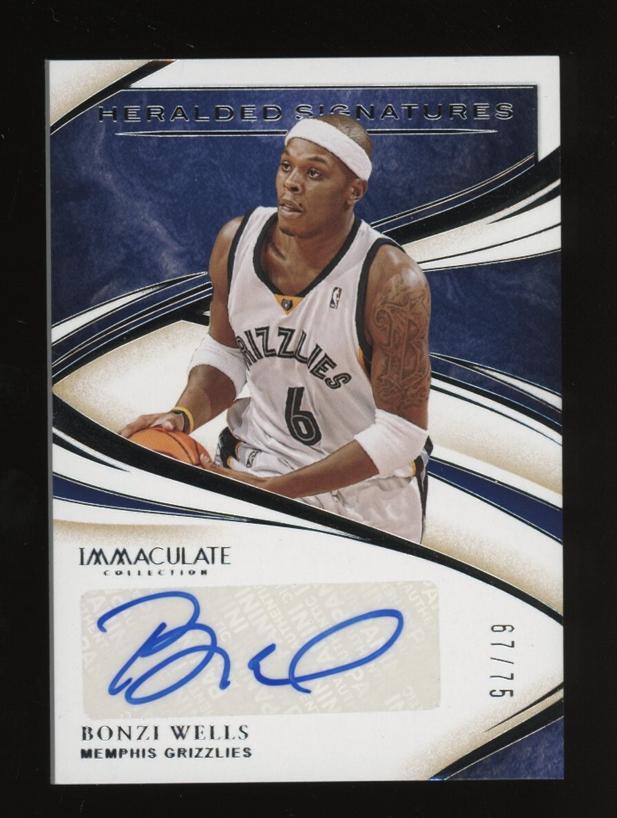 2019-20 Panini Immaculate Collection Bonzi Wells Heralded Signatures ...