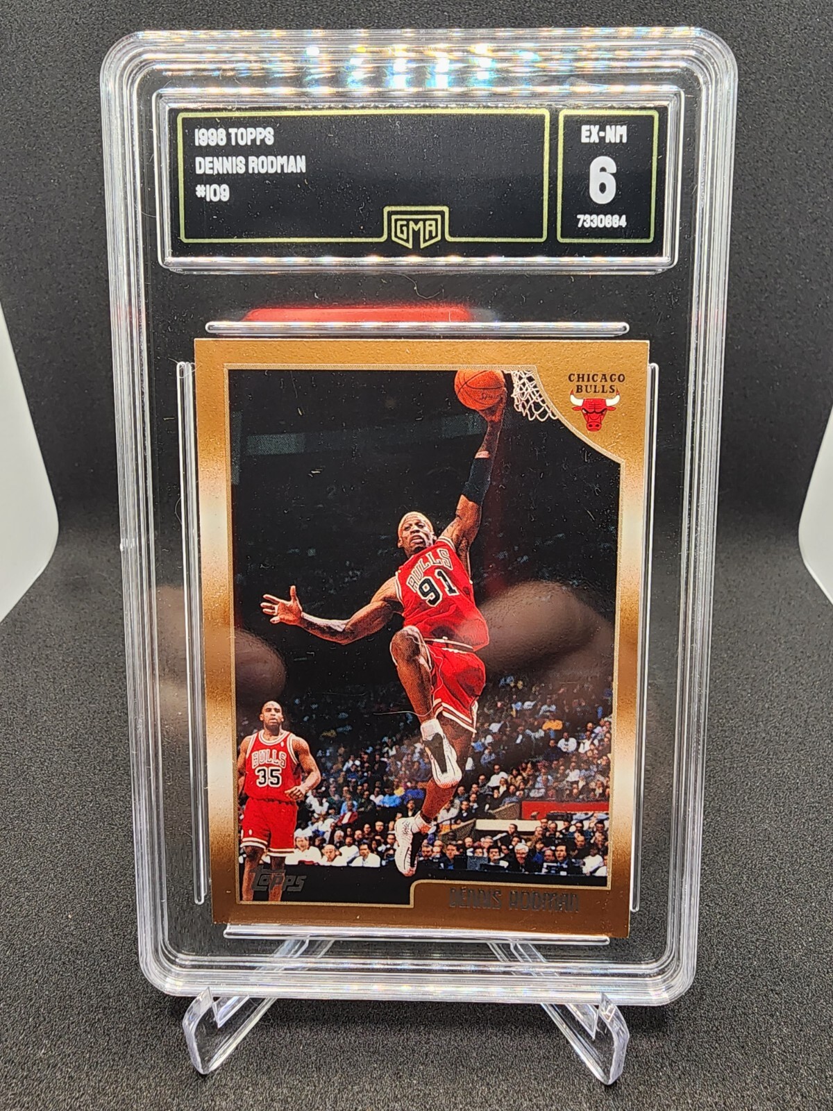 Dennis Rodman 1998 topps #109 Chicago Bulls NBA GMA 6 | eBay